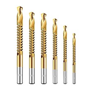 VIEUE Drill Bits 4/6 Piece Cobalt Bit Set Spiral Metric Composite Tap Bit Tap Twist Bit Wood Drill for Cutting Drilling Slotting (Color : 6Pcs8MM)