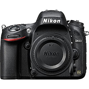 Nikon D610 24.3MP DSLR FX-Format Digital Camera with AF 50mm f/1.8D Lens (1540) Deluxe Bundle with 64GB SD Card + Large Camera Bag + Filter Kit + Spare EN-EL15 Battery + Telephoto Lens (Renewed)
