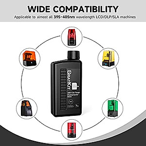 GratKit Upgraded ABS-Like 3D Printer Resin, High Toughness 405nm UV Curing Resin, Scratch Resistant and Compatible with SLA, LCD and DLP Printers for Industrial Parts Printing - 1000g, White