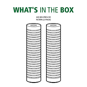 AO Smith 2.5"x10" 5 Micron Sediment Water Filter Replacement Cartridge - 2 Pack - For Whole House Filtration Systems - AO-WH-PREV-R2