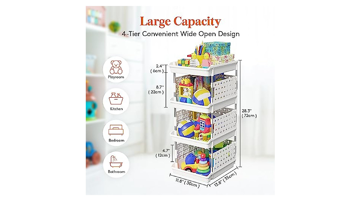 Lifewit Stackable Storage Baskets for Organized Spaces