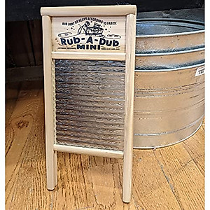 Lehman's Laundry Clothes Washboard Glass Spiral Crimp USA Made MINI 18" x 8.5"
