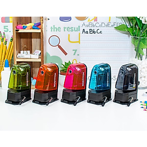 Bostitch Office Multi-Mount Manual Pencil Sharpener, Vacuum Mount or Screw Mount, Black (MPS2-BLK)