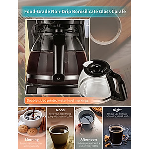 Gevi 5 Cups Small Coffee Maker, Compact Coffee Machine with Reusable Filter, Warming Plate and Coffee Pot for Home and Office