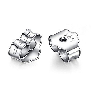 Flower Earring Stud, Mariafashion Sterling Silver Two-Tone White Daisy Flower Earrings Hypoallergenic Post Earrings for Women Girls Kids