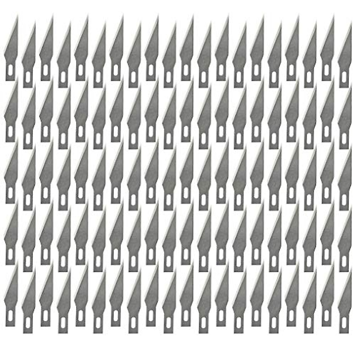 Premium USA-Made Steel Hobby Knife Blades Mega Bulk 100 Pack. Save Time and Shipping Costs! The Fine Point #11 Size Blade Universally Fits #1 Craft Knife Handles for Modeling and Papercraft Projects