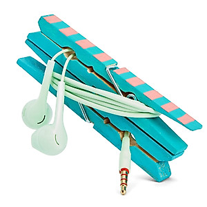 100-Pack Large Wooden Clothespins for Laundry, 4-Inch Heavy-Duty Wood Clips with Metal Springs for Hanging Clothes, Photo Displays, Arts and Crafts, Bulk (Brown)