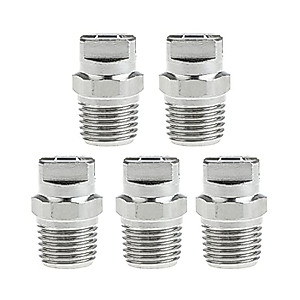 Baosity 5 Pieces 1/4 inch High Pressure Washer Spray Fan Nozzle Tip 65 Degree Stainless Steel - Easy to Install