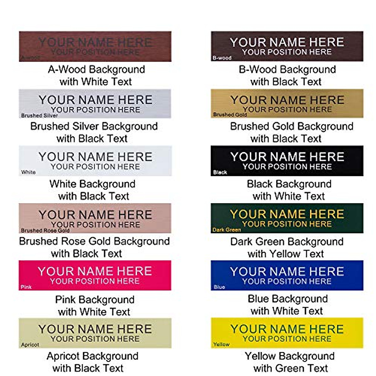 Personalized Office Engraved Name Plate with Wall or Desk Holder 2"x10"