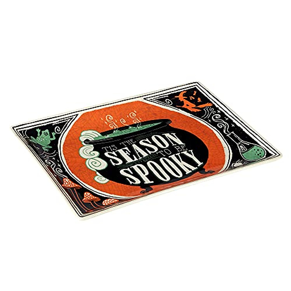 Certified International Scaredy Cat Rectangular Platter, 14in x 10in, Multicolor