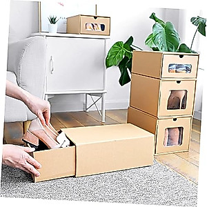 Cabilock Foldable Drawer Type Thickened Paper Easy Install Sturdy Tear-resistant Shoe Storage Case for High Heels