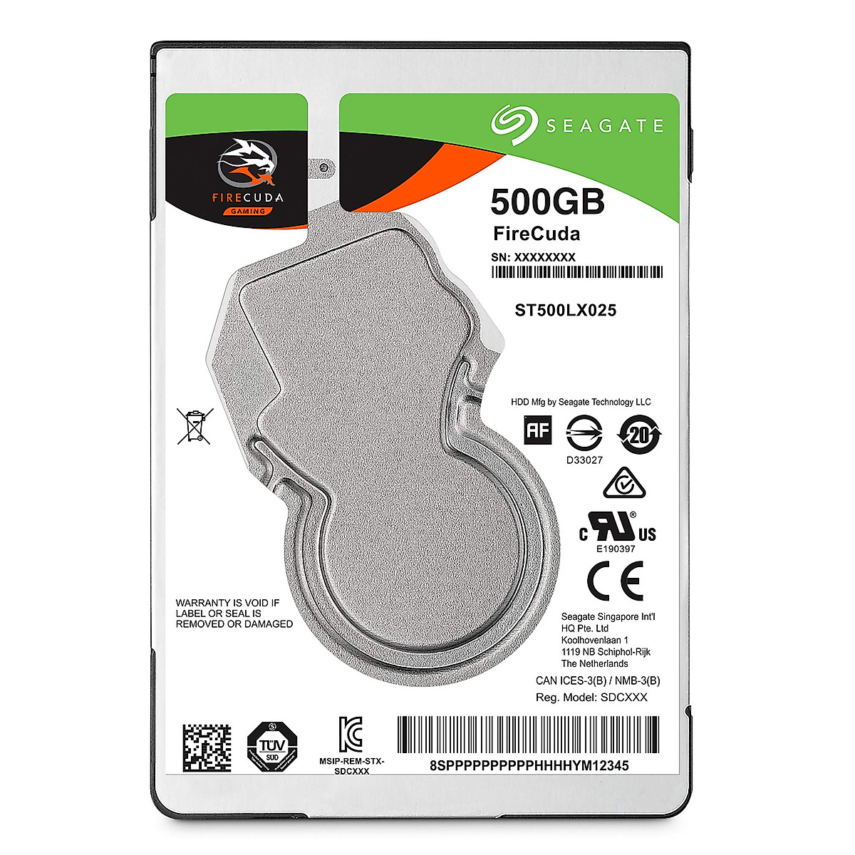 Seagate 500GB Firecuda Gaming SATA 6GB/s 64MB Cache Internal Hard Drive, 2.5-Inch (ST500LX025)