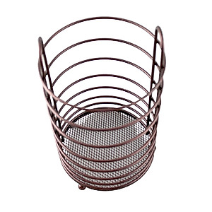 Dependable Industries inc. Essentials Kitchen Cutlery Holder Utensil Caddy Mesh Bottom (Bronze)