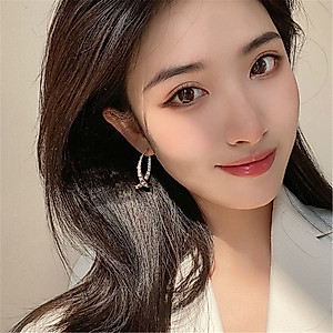 Cross Curved Earrings, 18k Gold Plated Earrings For Women Diamond Cross Earring For Ear Cuff, Xzyden Jewelry Gifts For Women Teen Girls (Gold+Silver)