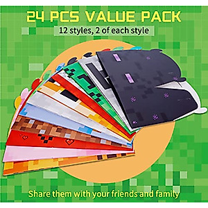 Leyzan Birthday Party Supplies 24 PCS Treat Boxes Party Favor Thickened Paper Candy Goodie Gift Bags for Game Parties Decorations