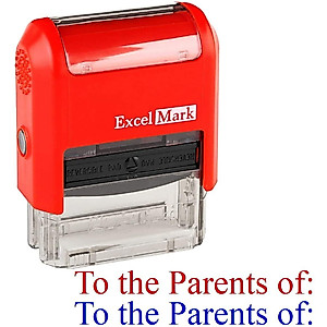 ExcelMark Self-Inking Rubber Teacher Grading Stamp - to The Parents of