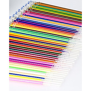 ColorIt 48 Gel Pen Ink Refills for Glitter, Metallic, and Neon - Color Coded for Easy Replacement (Gel)