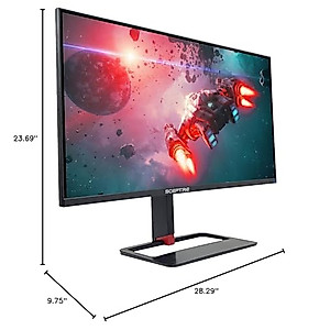 Sceptre 32 inch QHD IPS Monitor HDR400 2560x1440 DisplayPort up to 144Hz 1ms 120% sRGB Height Adjustable, Build-in Speakers Gunmetal Black (E325B-QPN168)