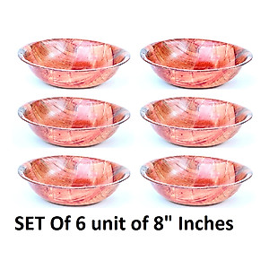 United Brands USA Wood Wooden Salad Bowl Set 6 (8 inches)