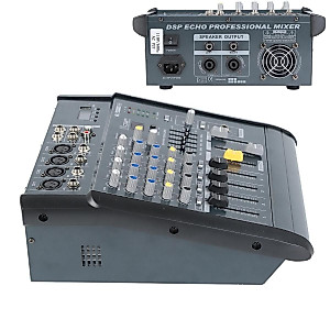 TC-Home 4 Channel Professional Powered Mixer power mixing Amplifier Amp 16DSP with USB Slot