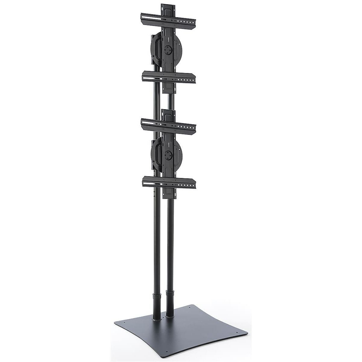 Displays2go DSTAND2BK Heavy Duty TV Stand for Dual HDTV Mounts, 32-70 Inch, Stationary