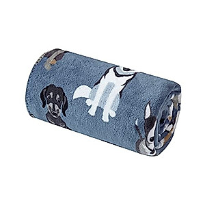 Mainstays Super Soft Plush Throw Blanket, 50" x 60", Dogs