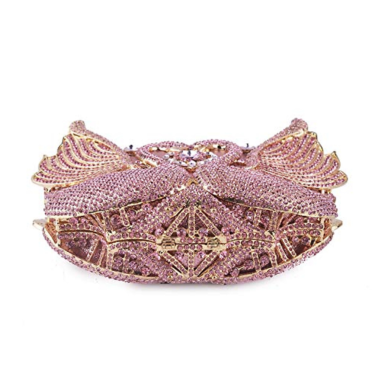 Luxury Glitter Clutch Purse Swans Heart Crystal Bling Evening Bags for Women Shining Shoulder Bags Crossbody Bags (Multi-color)