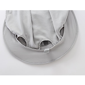 Home Prefer Sun Hats for Men Women Fishing Hat UPF 50+ Wide Brim Bucket Hat UV Protection Hat with Neck Flap Garden Beach (US, Alpha, One Size, Light Grey)