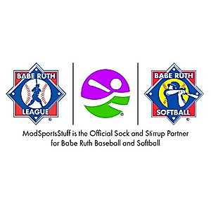 MadSportsStuff Softball Logo Over the Calf Socks (Navy/White/Graphite, Small)