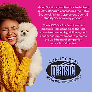 GoodGood Healthy Aging Dog Supplements; Supports Optimal Long-Term Health; Adult or Older Dog; Soft Chews with Astragalus, Turmeric, and Resveratrol; Probiotics; 90 Natural Flavor Chews