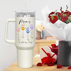 Noni Personalized Mama Tumbler, Custom Mama Tumblers With Handle And Straw, New Moms Gifts, Birthday, Christmas, Mothers Day Tumbler Gifts, Mommy Cups