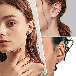 8 Pairs Earring Sets for Multiple Piercing Stainless Steel Hoop and Stud Earrings Hypoallergenic Small Hoop Earing for Men Women