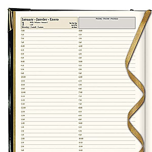 Brownline 2024 Executive Daily Planner, Appointment Book, 12 Months, January to December, Sewn Binding, 10.75" x 7.75", Trilingual, Assorted Colors (CBE514.ASX-24)