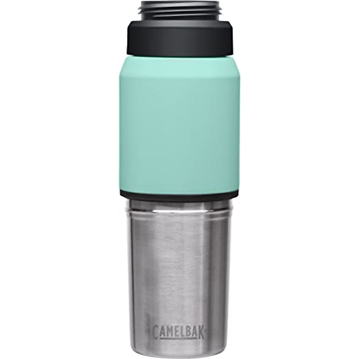 CamelBak MultiBev Water Bottle & Travel Cup – Vacuum Insulated Stainless Steel – Coastal/Lagoon – 17 oz bottle & 12 oz cup