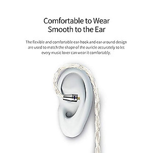 Earbuds Cable-TFZ 24 Core KBEAR [Expansion] Ear Monitor Upgraded Cable, 4N Copper Silver Plated Cable with 4.4mm Plug, Suit for Live-X T2-Galaxy IEM King-RS and TFZ Series (TFZ4.4, Silver)