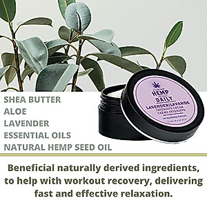 Premium Hemp Extract Daily Earthly Body Intensive Topical Cream - Great Rub for Skin, Muscles, Knees, Joints, Back, Neck and Shoulder - Organic Ingredients | 1.7 Ounces (Lavender, Pack of 1)