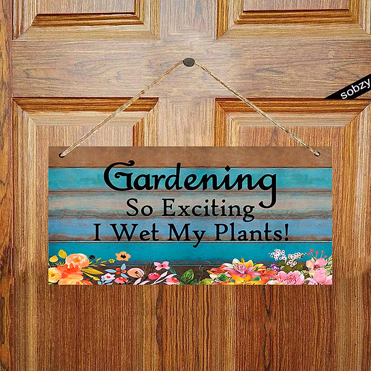 Gardening So Exciting I Wet My Plants! Funny Signs - Funny Wetting Pants Garden Plaque Gift Gardening Sign