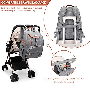 Diaper Bag Backpack, Billiton Diaper Bags for Baby Boy Girl,Baby Bags for Boys Girls,Large Diaper Bag with Changing Station Pad, Multi-Function Waterproof Baby Diaper bag backpack, Grey