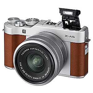 Fujifilm X-A5 Mirrorless Digital Camera w/XC15-45mmF3.5-5.6 OIS PZ Lens - Brown