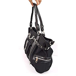 Lost Queen Rise Up Handcuff Goth Punk Rock Black Tote Crossbody Bag Purse