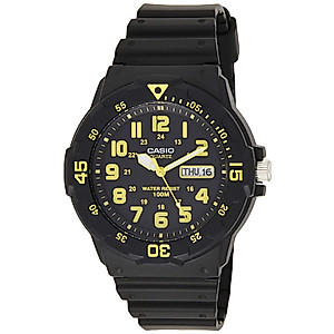 Casio Men's MRW-200H-9BVDF Sports Analog Dive Quartz Black Watch