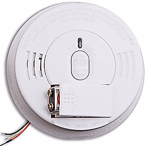 Kidde Smoke Detector, 9-Volt Battery Operated, Ionization Smoke Alarm, Battery Included & Smoke Detector, Hardwired Smoke Alarm with Battery Backup, Front-Load Battery Door, Test-Silence Button, White