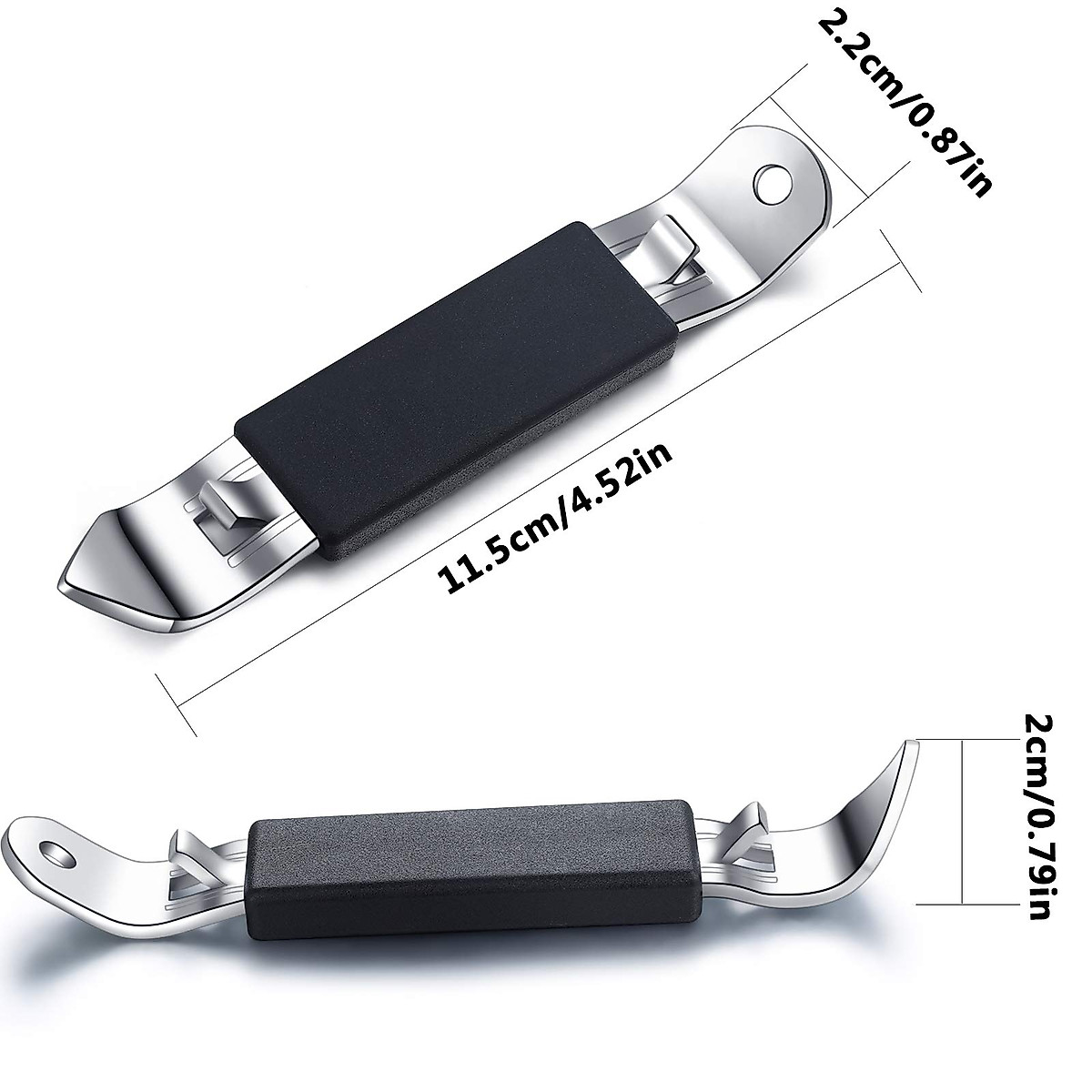 3 Pieces Magnetic Bottle Openers Can Opener Classic Beer Opener Stainless Steel Small Bottle Opener Can Tapper with Magnet & Can Punch Bottle Opener, Manual Stainless Steel Can Opener