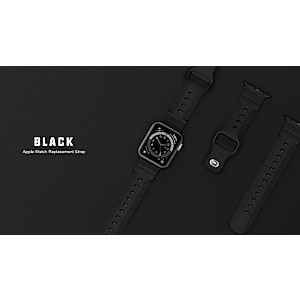 Recoppa Compatible with Apple Watch Band 49mm 45mm 44mm 42mm Band for Men Women, Soft Silicone Replacement Bands for iWatch Ultra 2 Series 9/8/7/6/5/4/SE, Black 42mm/44mm/45mm/49mm