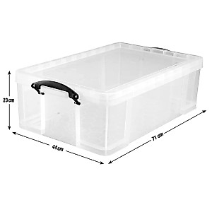 Really Useful Clear 50L Plastic Storage Box 710x440x230mm KING50C