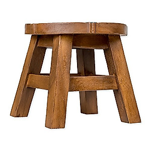 Bluebird Hand Carved Acacia Hardwood Decorative Short Stool
