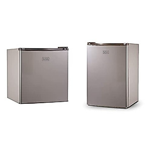 BLACK+DECKER BCRK17V Compact Refrigerator Energy Star Single Door Mini Fridge, 1.7 Cubic Ft, VCM & BCRK17V Compact Refrigerator Energy Star Single Door Mini Fridge with Freezer, 1.7 Cubic Ft, VCM