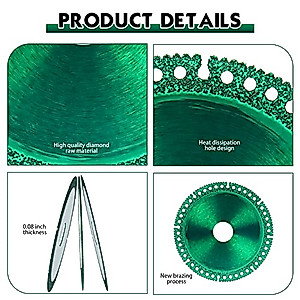 TOTOKA Indestructible Disc for Grinder, Indestructible Disc 2.0 - Cut Everything in Seconds, 4" X 1/25" X 4/5”Diamond Cutting Wheels for Smooth Cutting, Chamfering, Grinding of All Materials (3 PCS)