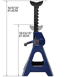 TCE AT82001U Torin Hydraulic Trolley Service/Floor Jack Combo with 2 Jack Stands, 2 Ton (4,000 lb) Capacity, Blue