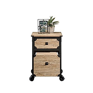Sauder Steel River Pedestal File Cabinet, L: 20.87" x W: 23.86" x H: 26.58", Milled Mesquite Finish